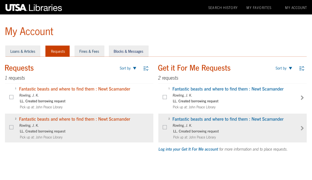 Changes to Library My Account | UTSA Libraries