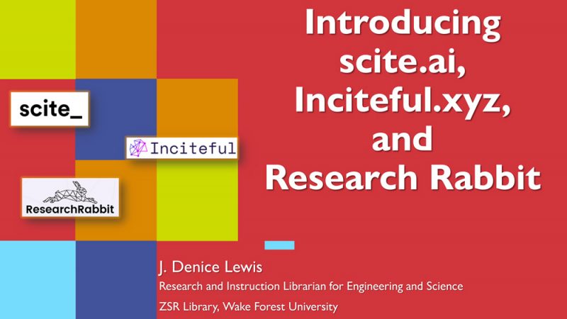 Introducing scite.ai, Inciteful.xyz, and Research Rabbit - STEM ...